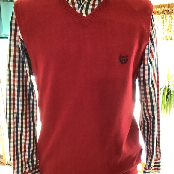 Chaps | Sweaters | Nwt Chaps Mans Red Sweater Vest | Poshmark